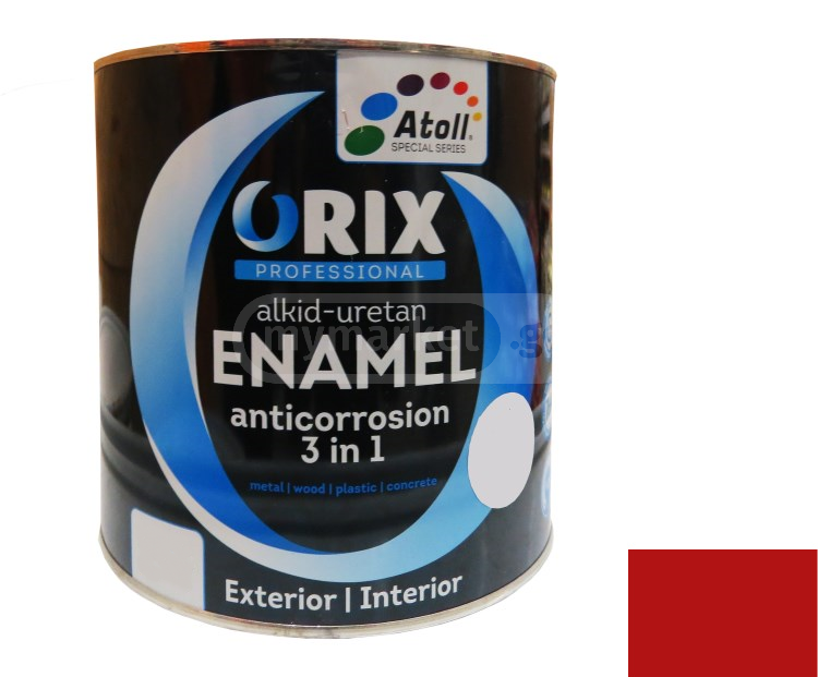 ემალი ანტიკოროზიული Atoll Orix Color 3 in 1, 2 ლ წითელი RAL | მეორადი ...