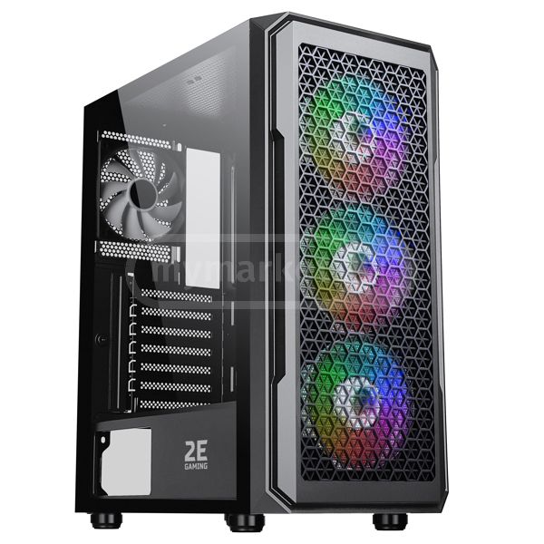 ქეისი 2E G338 HEXAGON, Mid-Tower, ARGB, Gaming PC Case, Blac | მეორადი ...