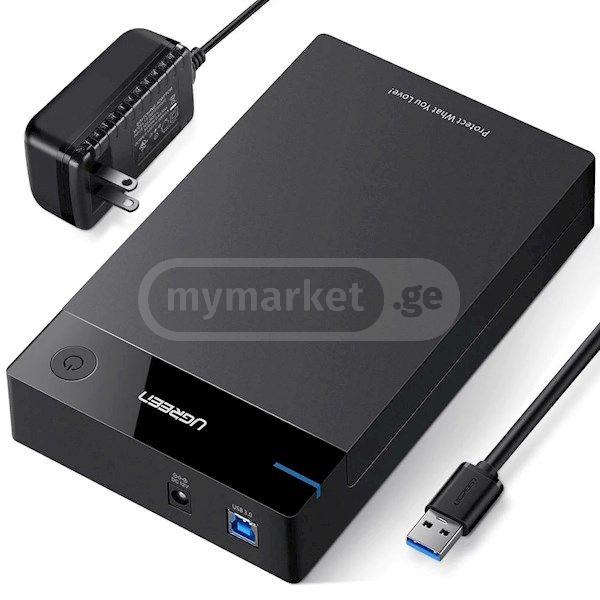 მყარი დისკის ქეისი UGREEN US222 (50422) 3.5" USB 3.0 Hard Dr ...